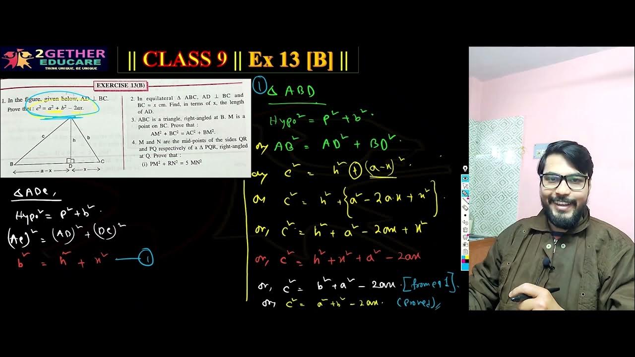 class 9 13(B) Pythagoras theorem PART 1 - YouTube