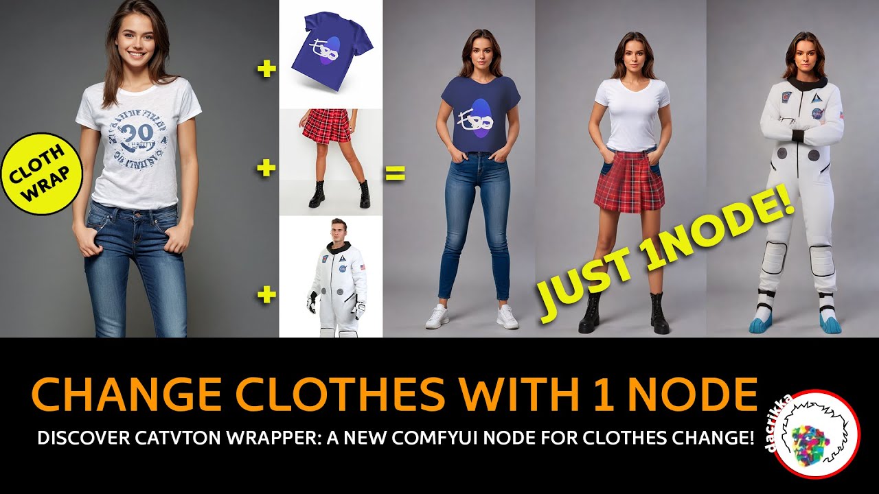 New node to change clothes with one click in Stable Diffusion! - YouTube