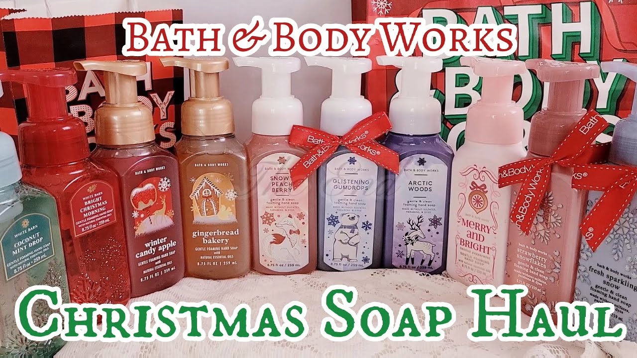 Cute Christmas Soap Haul 🎀 Bath & Body Works - YouTube