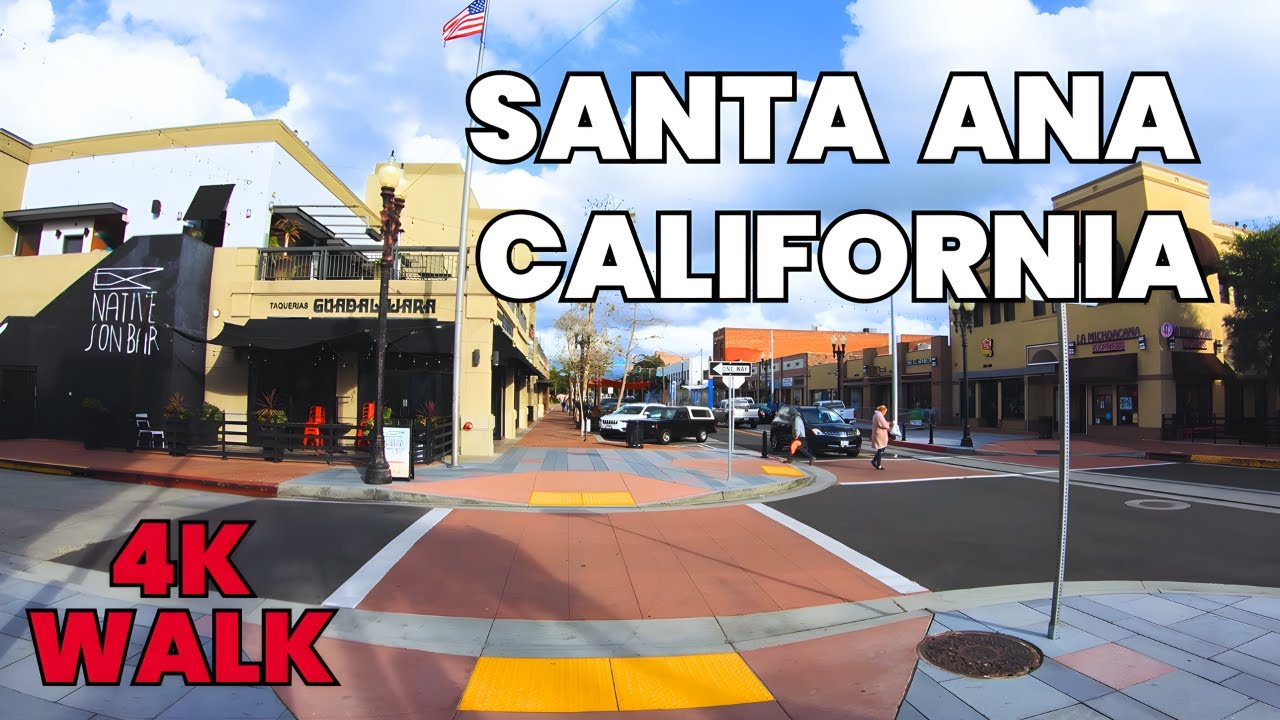 Downtown Santa Ana, California | 4K Walking Tour of 4th Street | USA ...