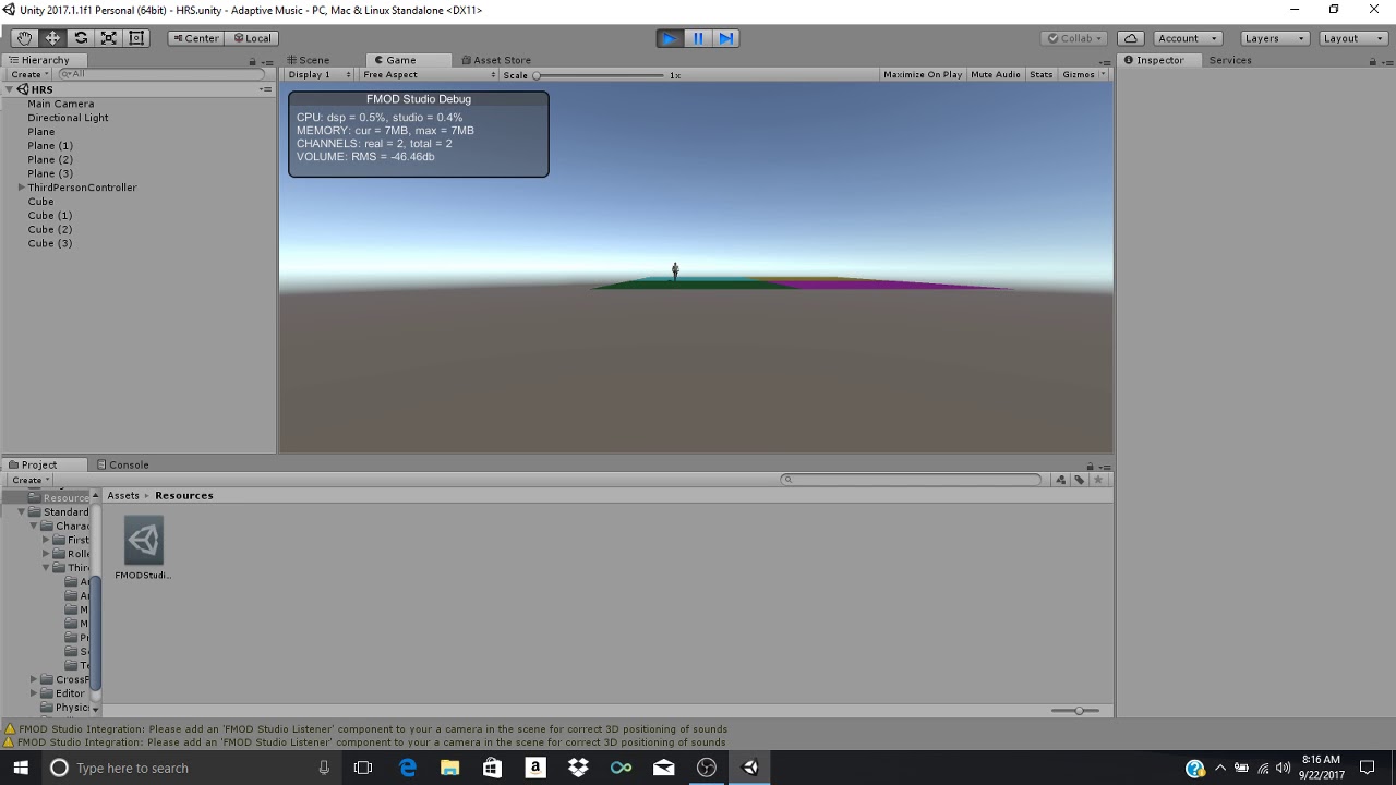 Adaptive Music- Unity Scene - YouTube