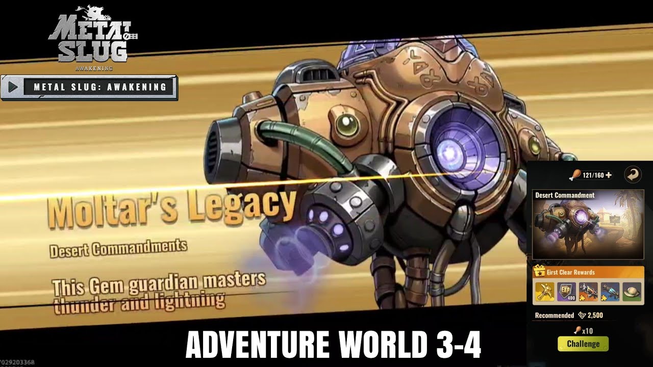 METAL SLUG AWKENING ADVENTURE WORLD 3-4 (DESERT COMMANDMENT) GAMEPLAY ...