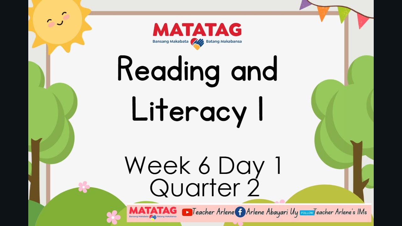 Reading and Literacy Week 6 Day 1 Quarter 2 MATATAG - YouTube