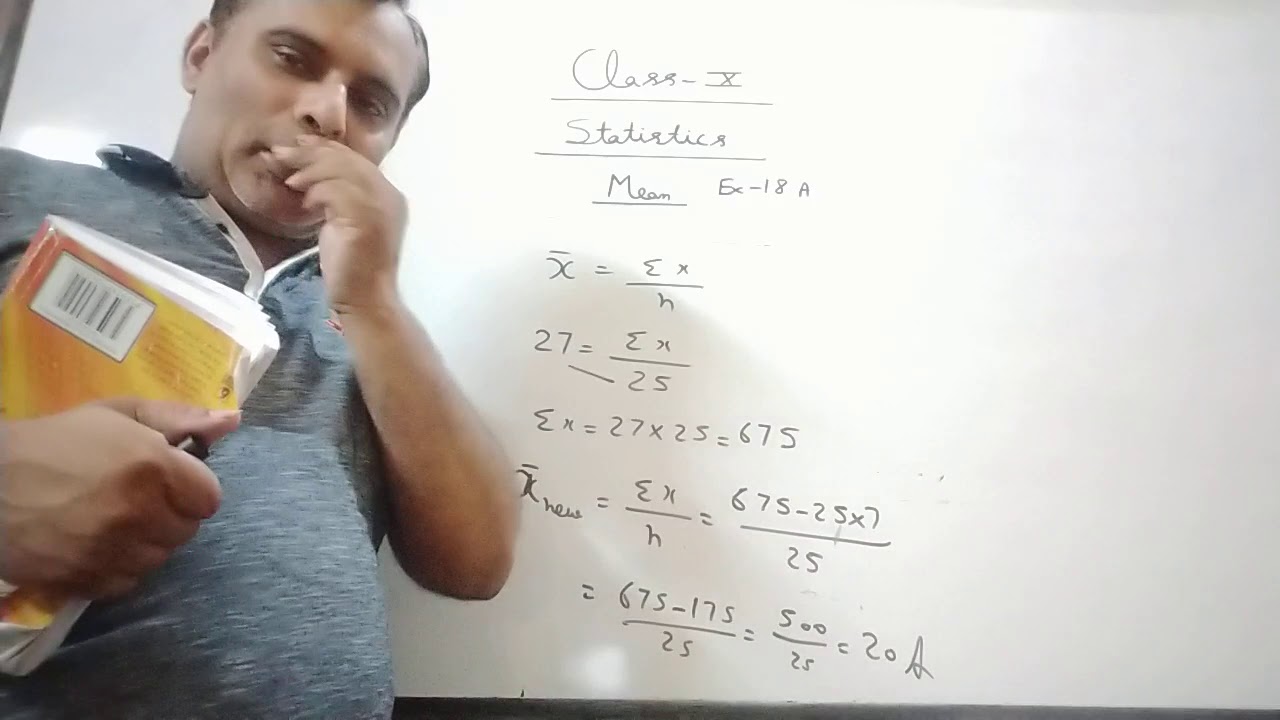 1 Statistics of Class X By Ravi Taneja of Ex 18A.1 - YouTube
