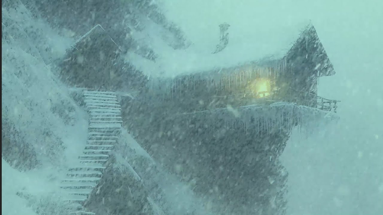 Forgotten Shack in a Winter Storm | Snow Blizzard and Wind Sounds for ...