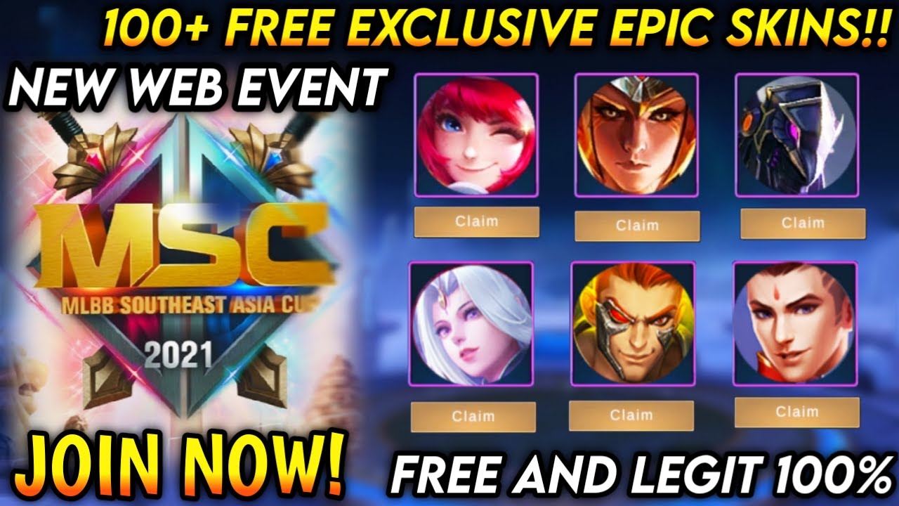 EVENT! 100 FREE EPIC SKINS AND MORE EXCLUSIVE REWARDS IN MSC 2021 WEB ...