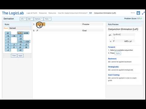 How Do I Apply Conjunction Elimination Left Forward? - YouTube