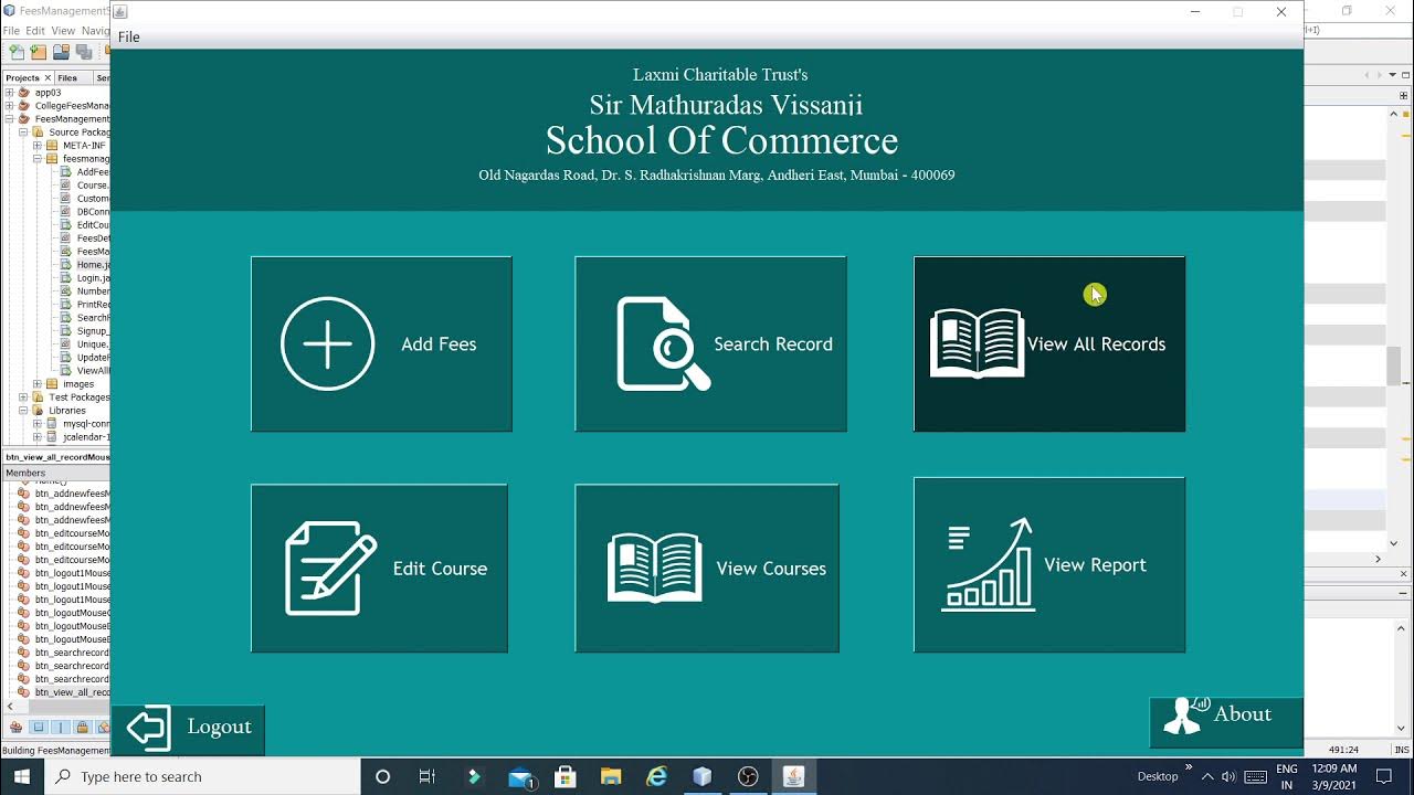 Part-24 JAVA- Fees Management System |Display All Fees Deatails From ...