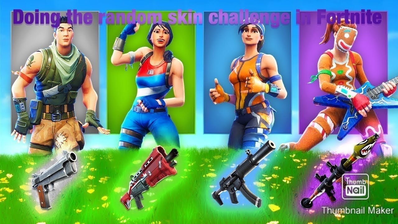 *random* Skin Challenge in fortnite (first try) - YouTube