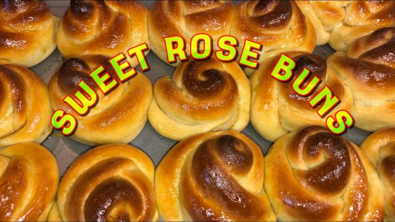 Fluffy Sweet Bun | Rose Bun - YouTube