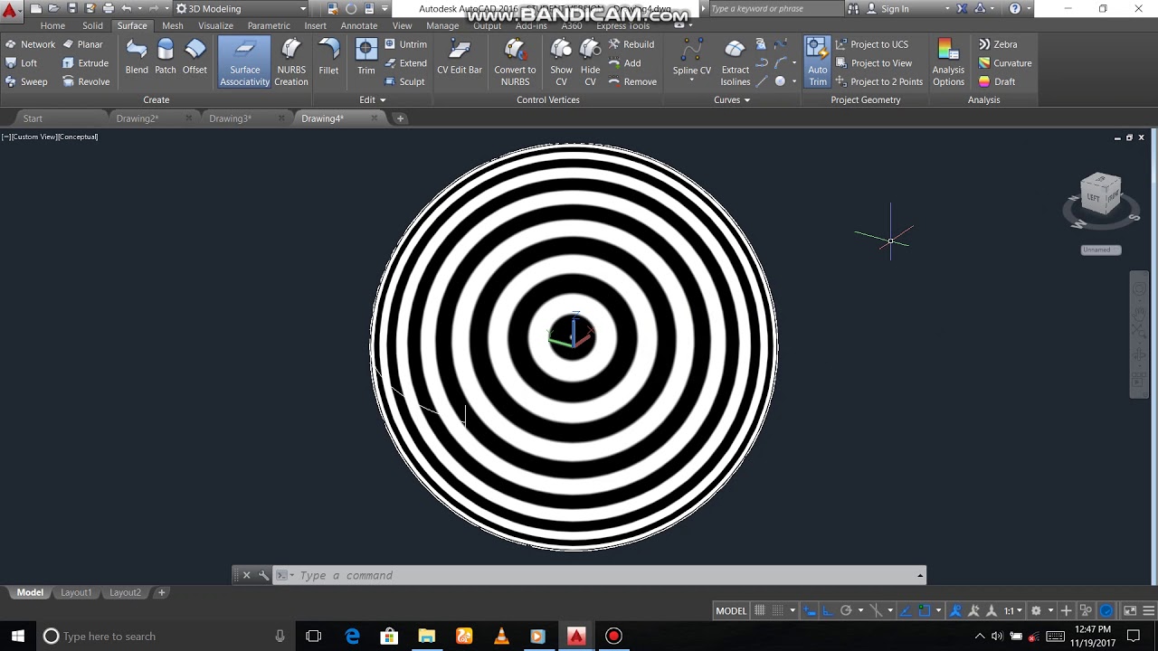 How to create zebra ball in AutoCad just 2 minutes - YouTube