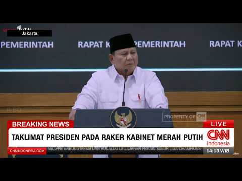 BREAKING NEWS Taklimat Presiden Prabowo di Raker Kabinet Merah Putih