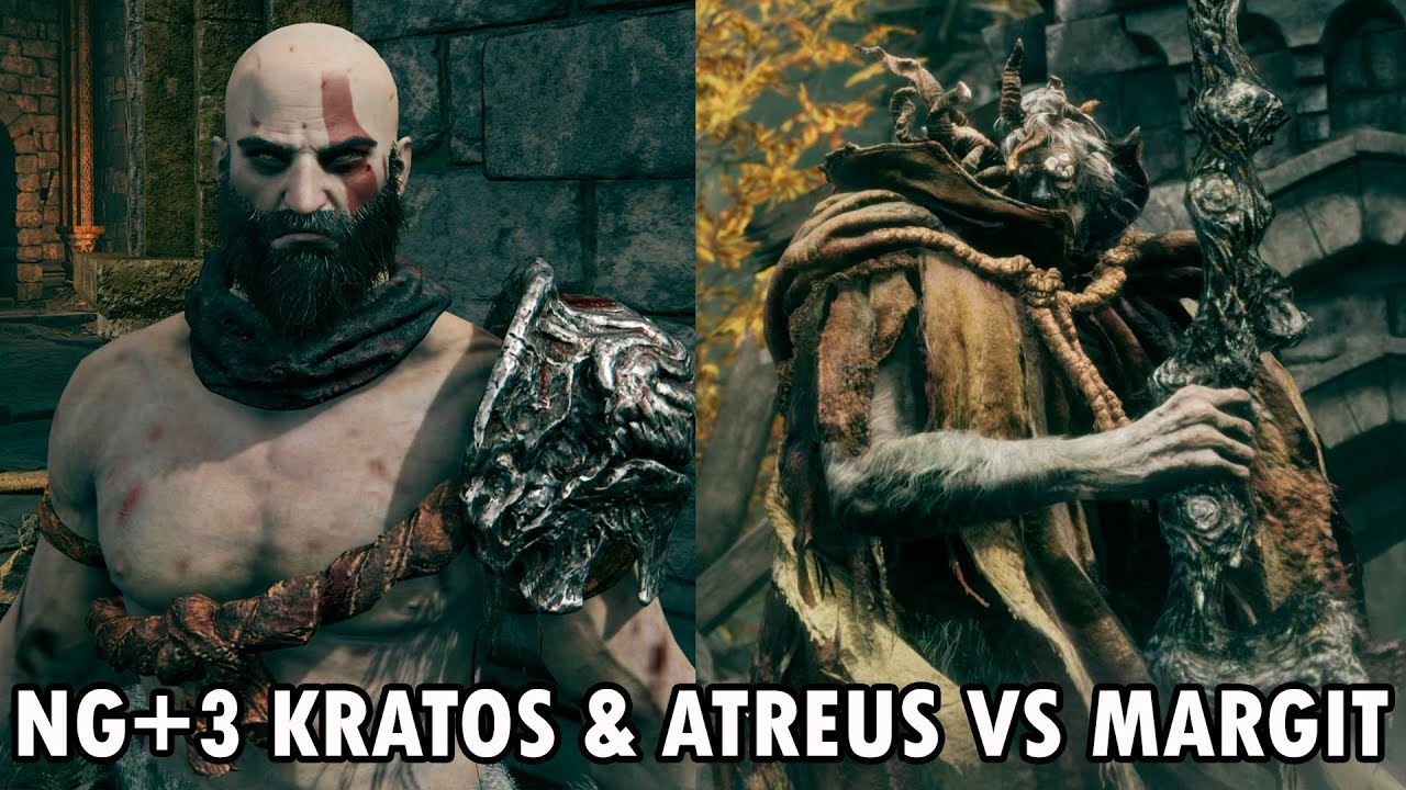 ELDEN RING - God of War Cosplay - Kratos and Atreus Vs Margit - YouTube
