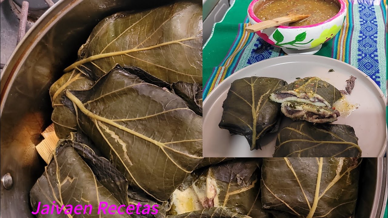 Tamales de frijoles envueltos en hoja santa/acuyo - YouTube