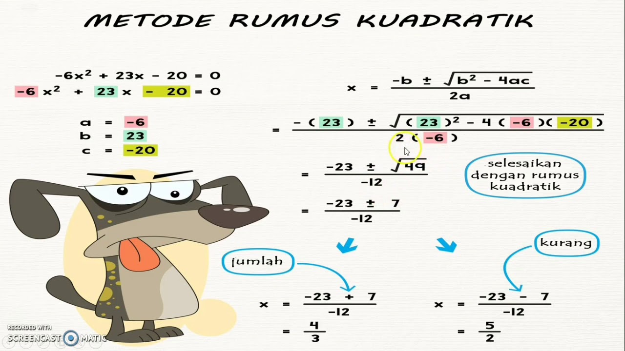 Yuk belajar metode kuadratik - YouTube
