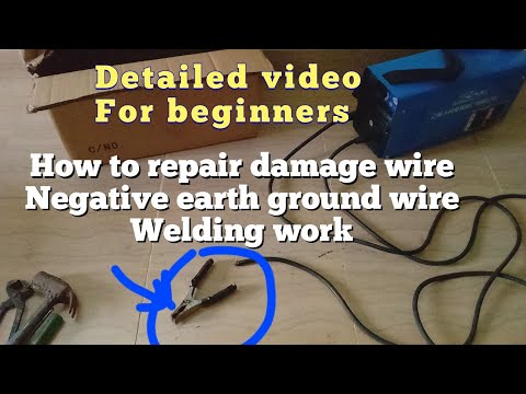 how to repair stuck and damage ground earth wire of welding machine ...