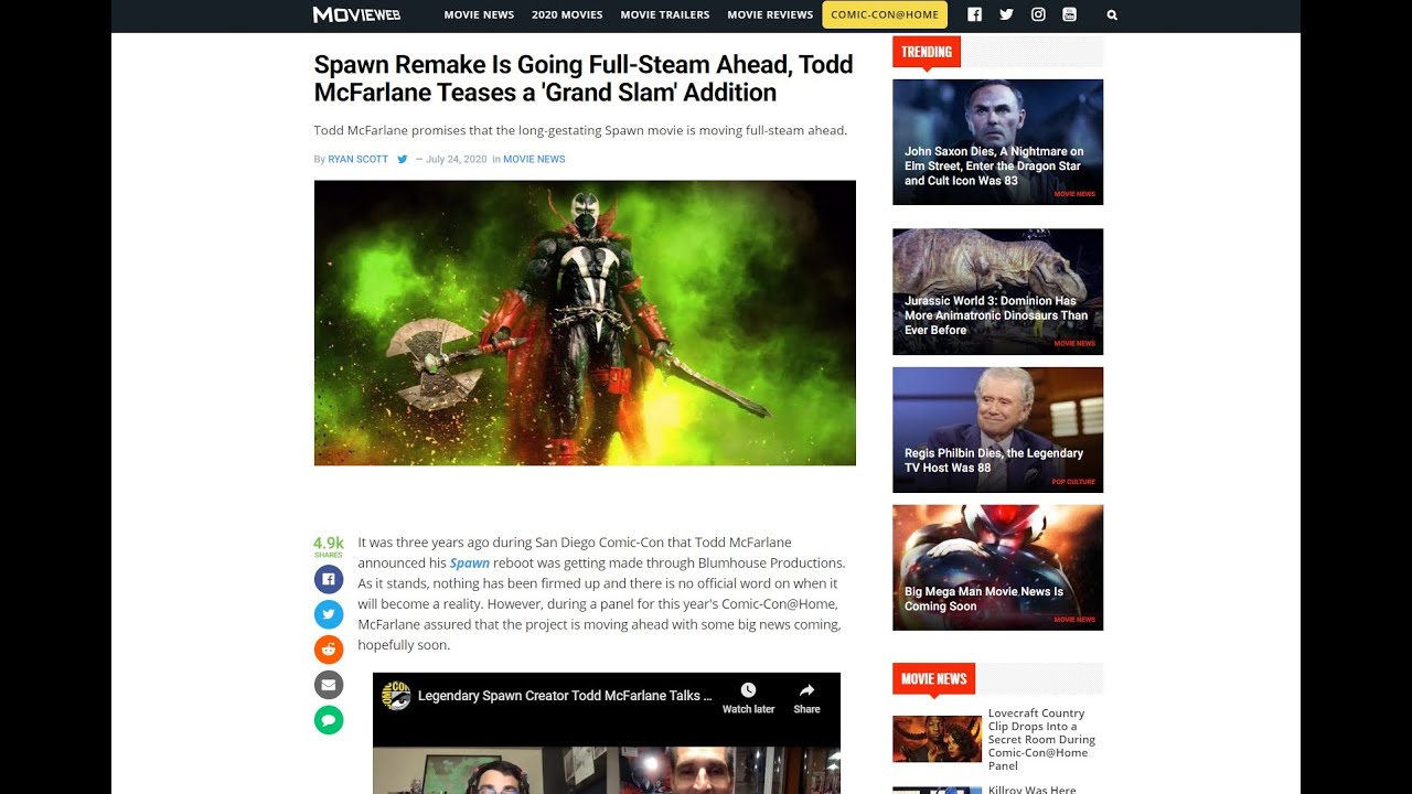 Spawn Remake Is Going Full-Steam Ahead! - YouTube