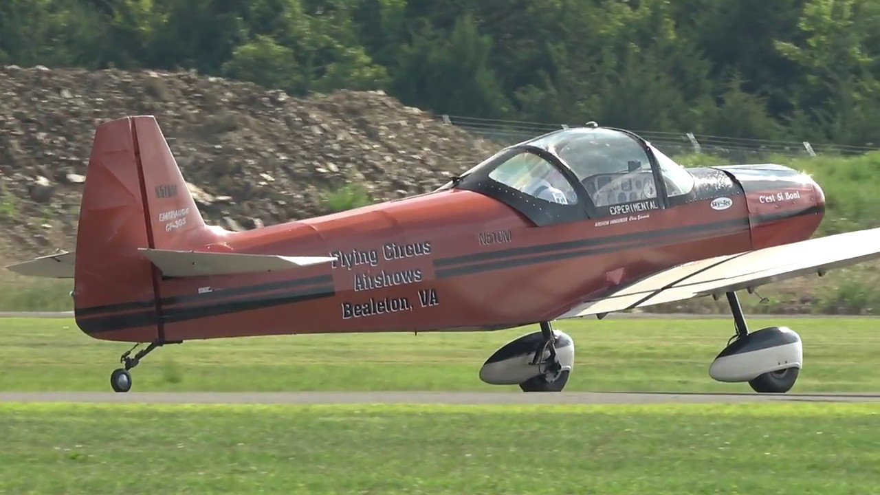 Piel Emeraude CP-305 departing KFRR 082617 - YouTube