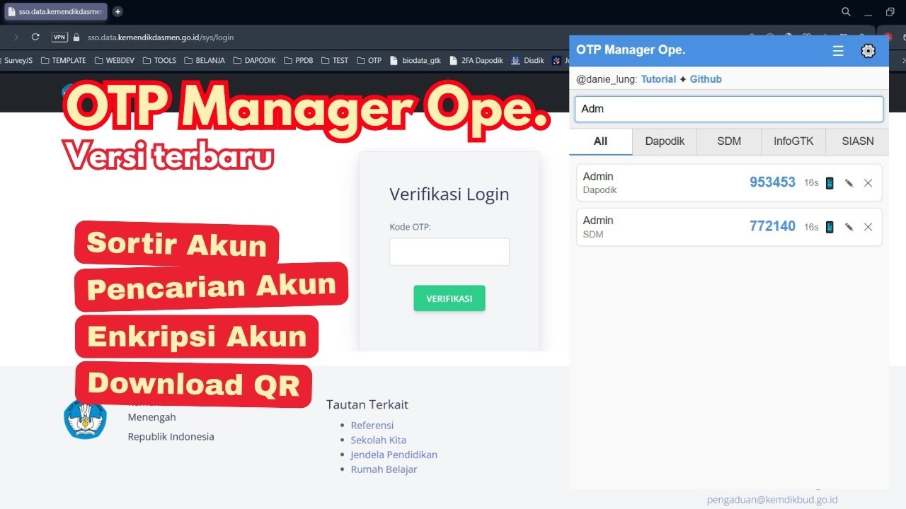 Versi Baru OTP Manager Ope. - Lebih Memudahkan Anda Untuk Mengelola OTP ...