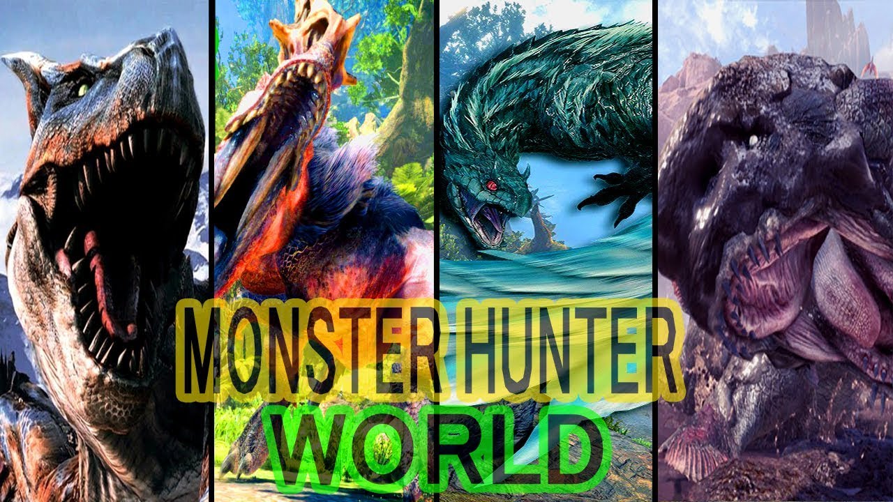MONSTER HUNTER WORLD : New Open World Gameplay - All Monsters Gameplay ...