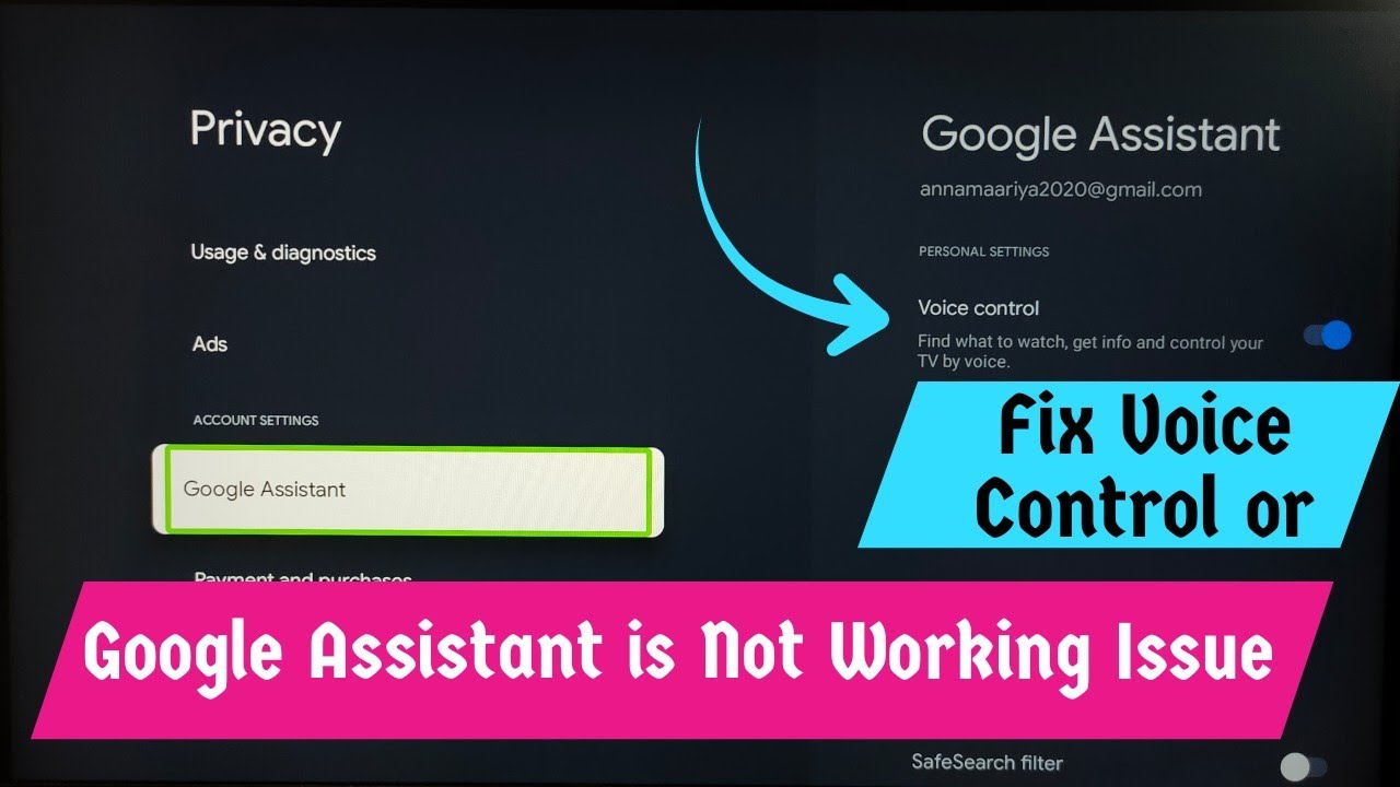 KODAK Android TV : How to Fix Voice Control or Google Assistant Not ...
