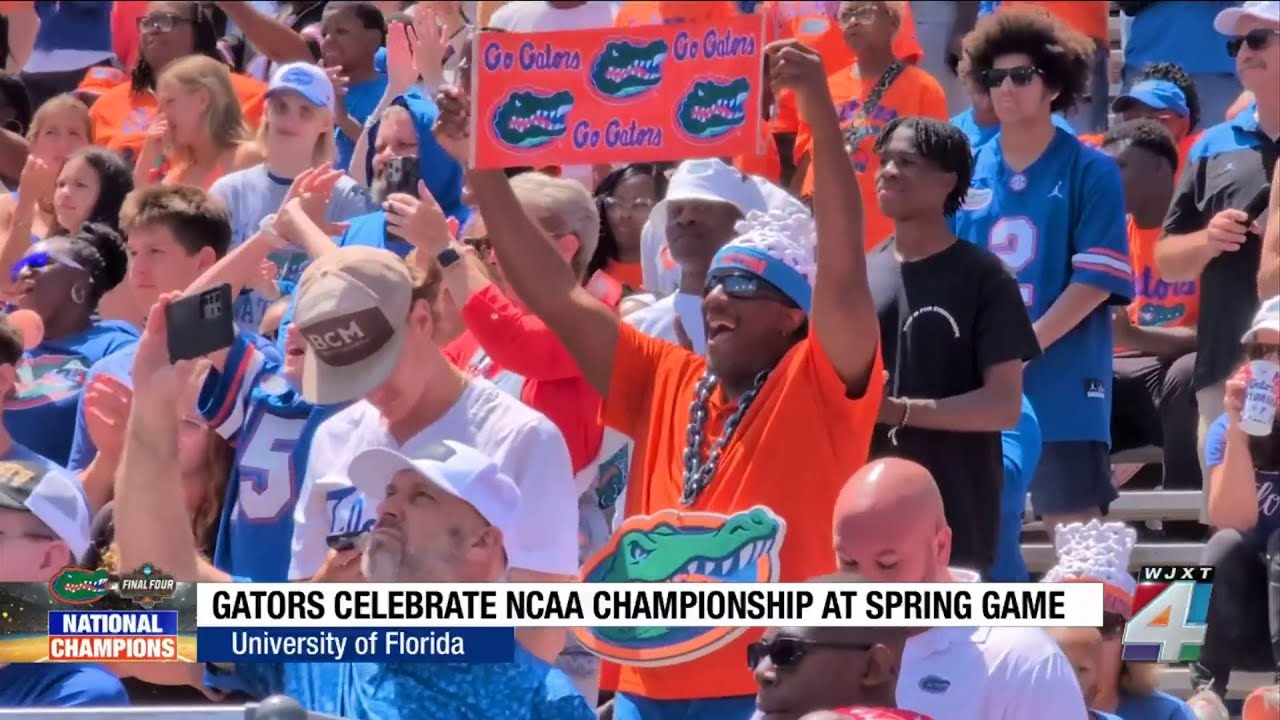 Nearly 60,000 fans celebrate Florida Gators men's basketball NCAA ...