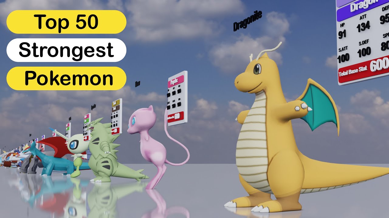 Top 50 Strongest Pokemon, Comparison Video - YouTube