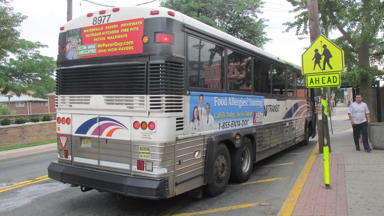 NJT MCI D4000 #8977 on the 165 to Westwood (Inside) in HD - YouTube