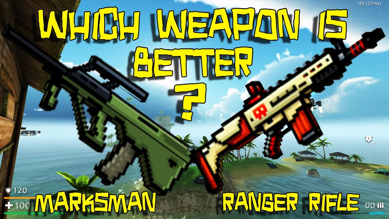 Pixel Gun 3D - Marksman VS Ranger Rifle - YouTube