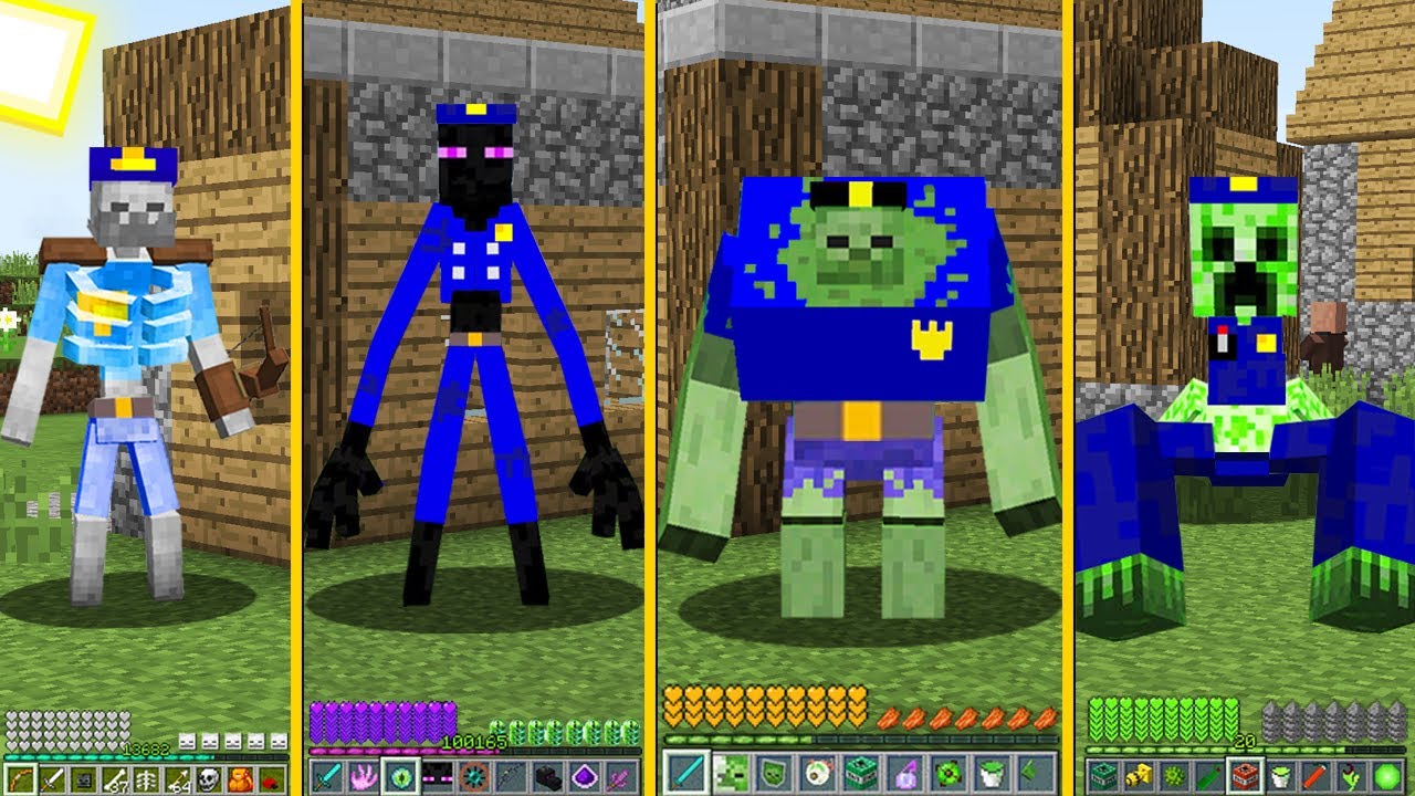 Minecraft ALL MUTANT MOBS BECAME POLICE !!! What Mob is the best ...