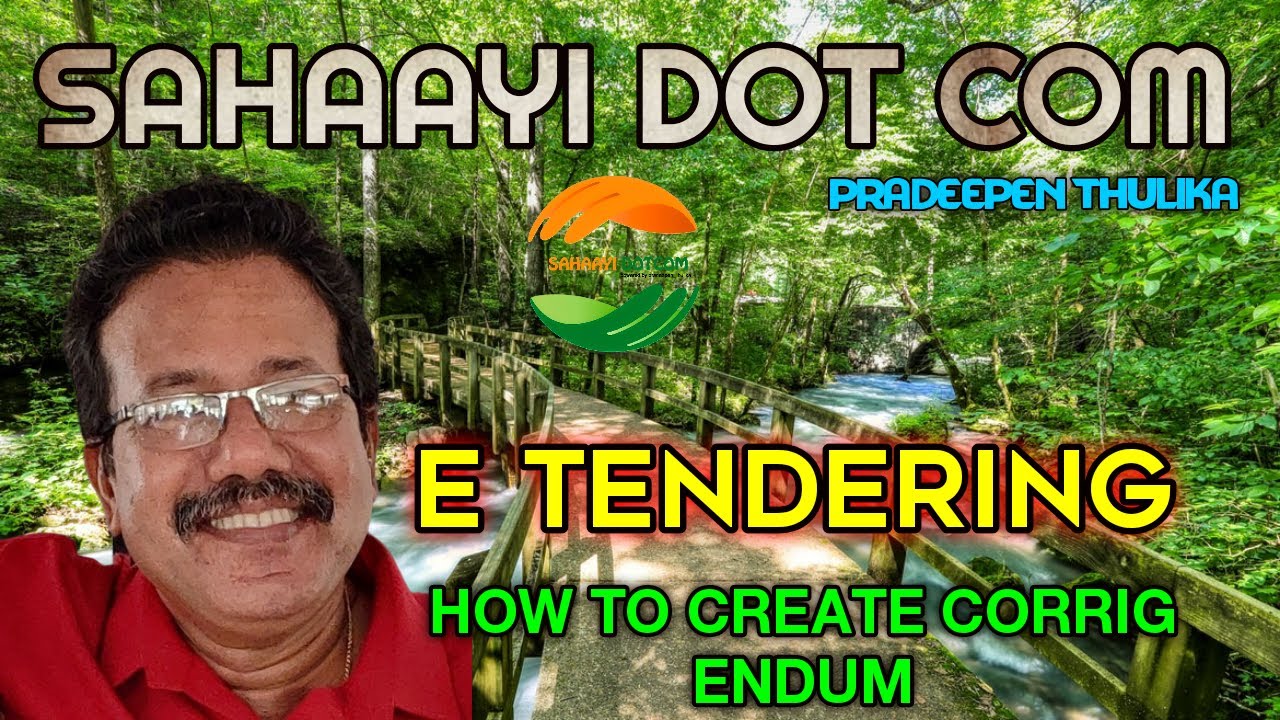 E Tendering How to Create Corrigendum - YouTube