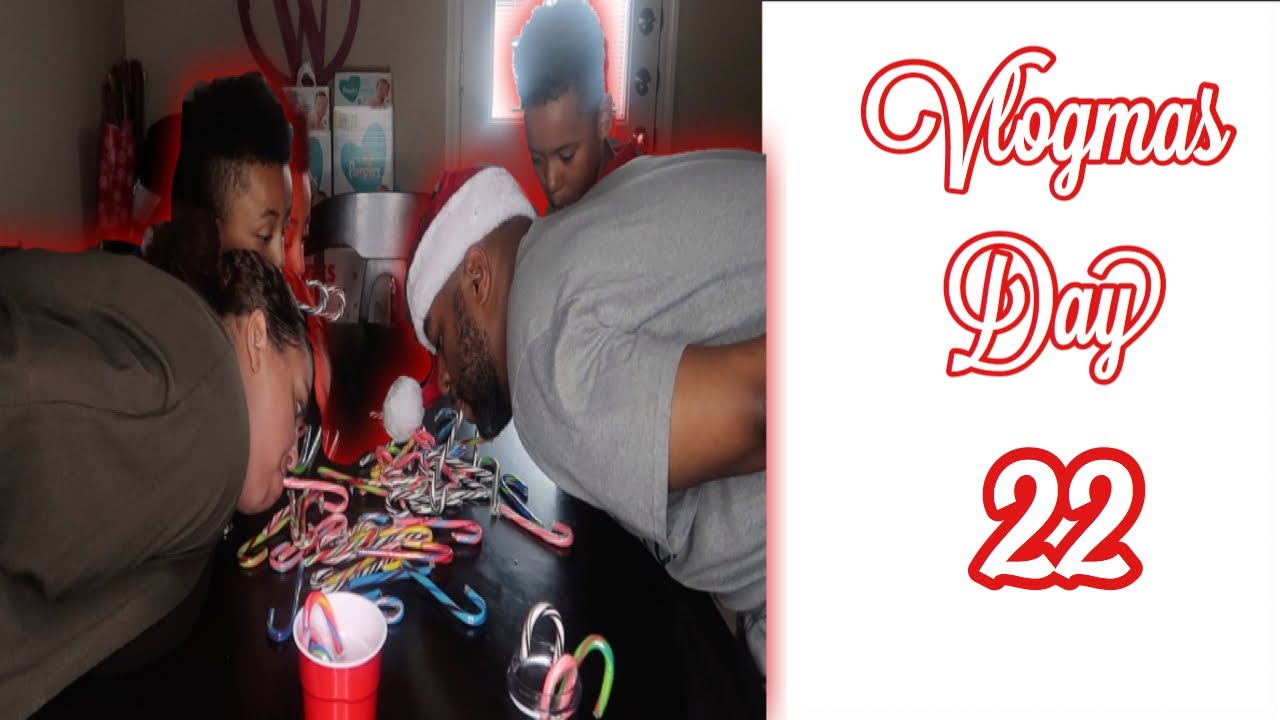 Vlogmas Day 22 | Candy Cane Challenge | 🎄 Christmas Party Game | The ...