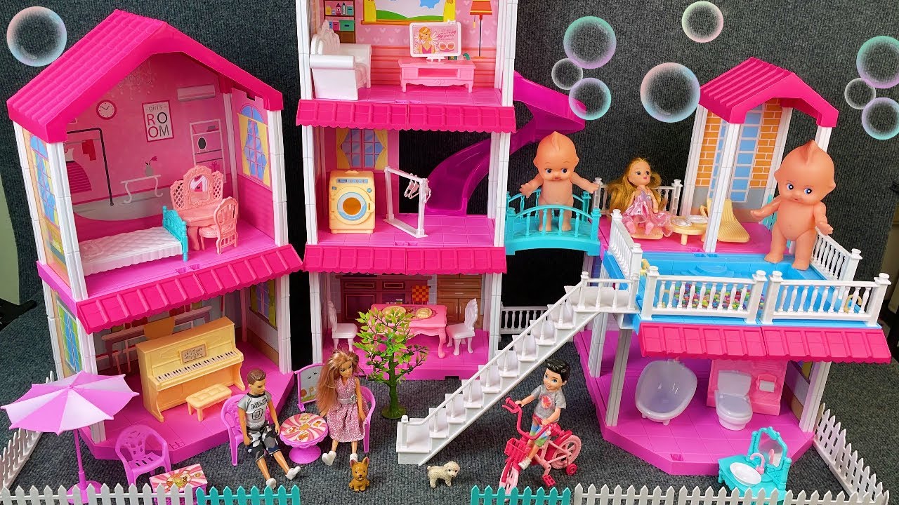13 Minutes Satisfying with Unboxing Pink Princess House Play Set Review ...
