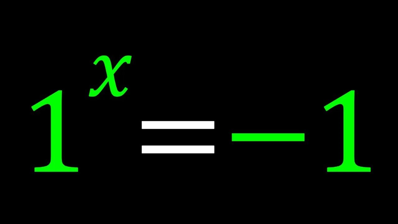 A Very Interesting Exponential Equation 1ˣ = 1 - YouTube