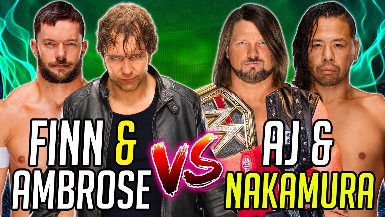 Dean Ambrose & Finn Balor vs. AJ Styles & Shinsuke Nakamura (RAW 2018 ...
