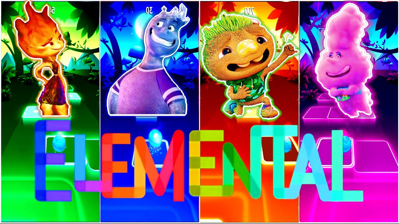 Pixar Elemental- Ember (Fire)🆚 Wade (Water)🆚 Clod (Ground)🆚 Gale ...