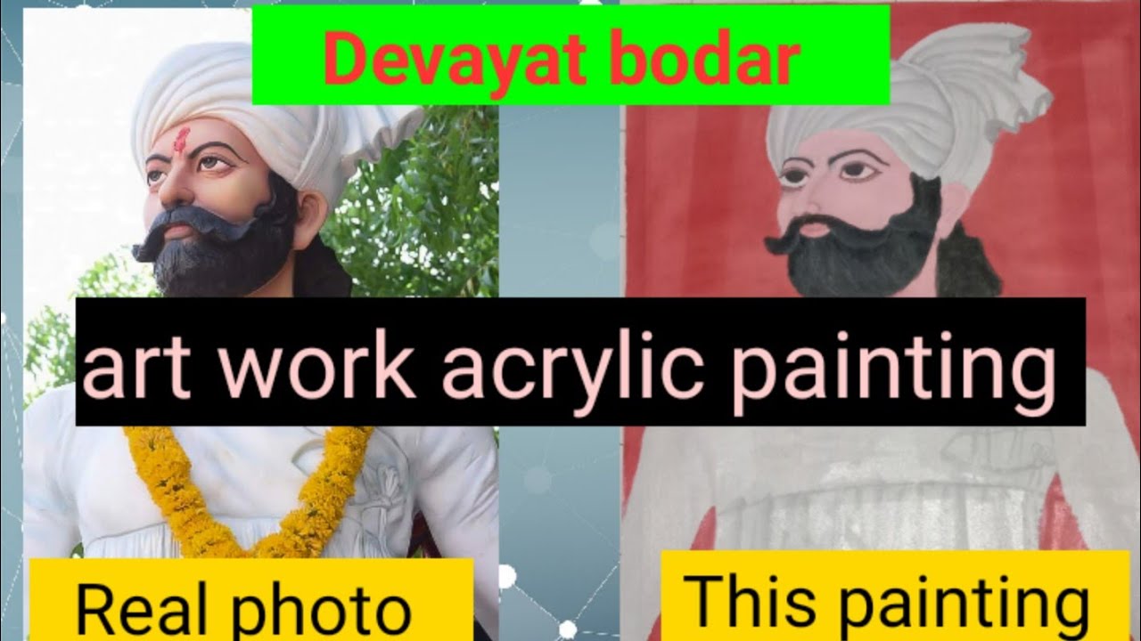 🎨🖌️ Devayat bodar art work acrylic painting 🎨🖌️ - YouTube