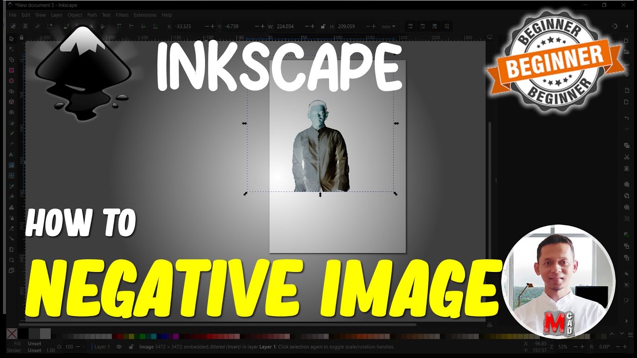 Inkscape How To Negative - YouTube