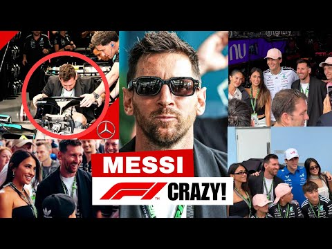 Lionel Messi arrived at the Miami Formula 1 Grand Prix with his family to support Mercedes 😎🐐