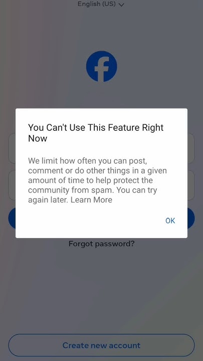 how to fix you can't use this feature right now Facebook | you can't use this feature right now ...