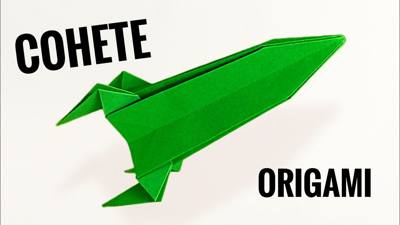 cómo hacer un cohete -nave espacial de origami / paso a paso muy fácil ...