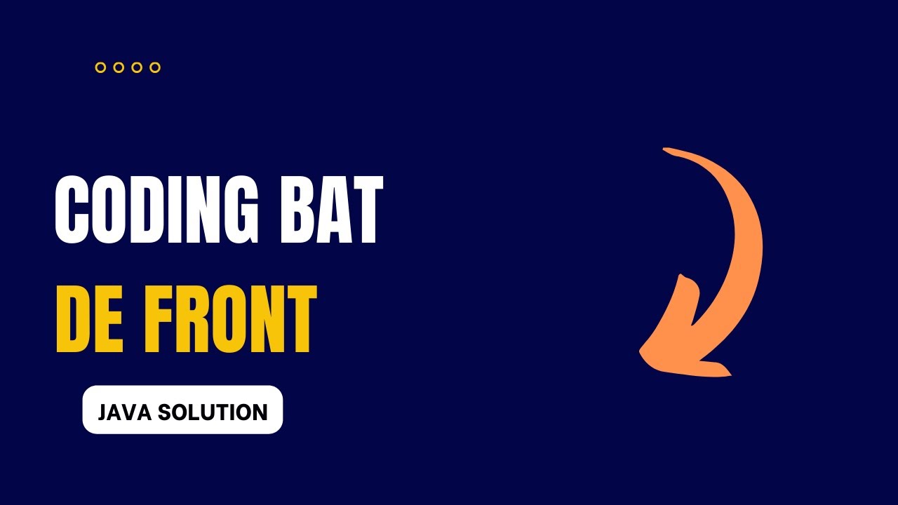 Coding Bat Defront Solution Java Youtube