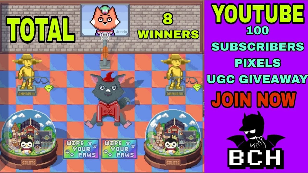 100 subscriber pixels ugc givaway - YouTube