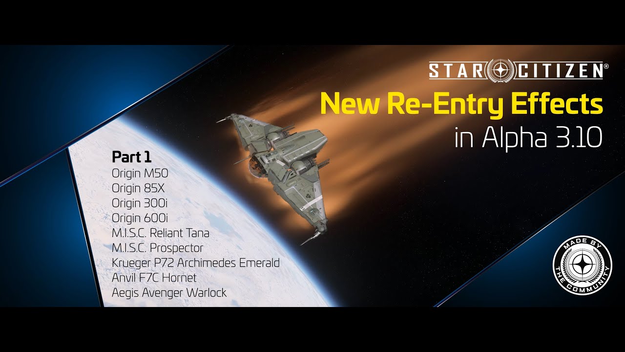 Star Citizen New Re-Entry Effects - Alpha 3.10. Part one. - YouTube