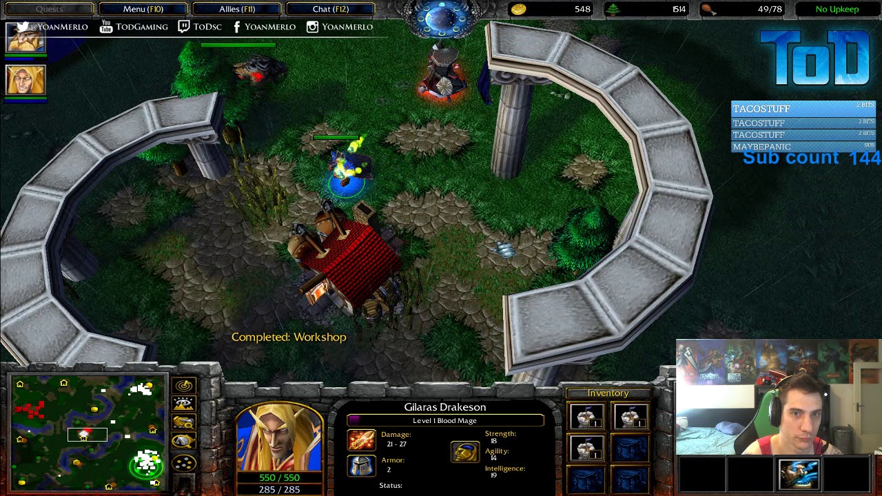 Warcraft III #443 - S0phieTurner Human vs NightElf (Terenas Stand ...