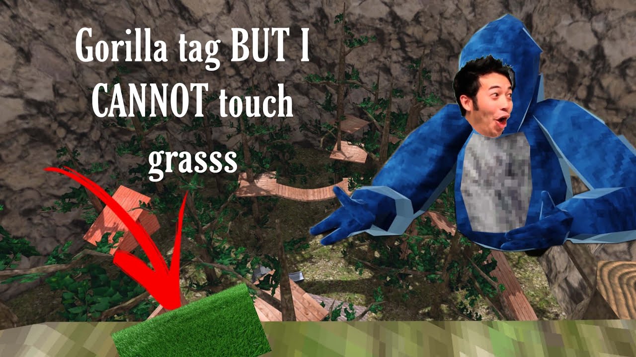 Gorilla tag BUT if I touch grass the video ENDS!!! - YouTube