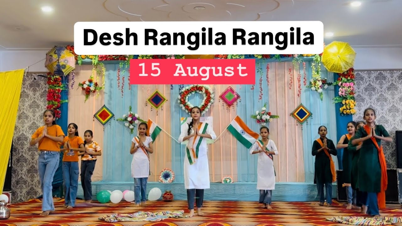 Desh rangila rangila💃🇮🇳|| Ganesh Vandana || 🙏🏻15 August Funtion🌺 ...
