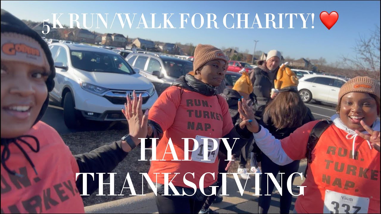 HAPPY THANKSGIVING🦃 | 5K RUN/WALK | RATE OUR OUTFITS 😍 - YouTube