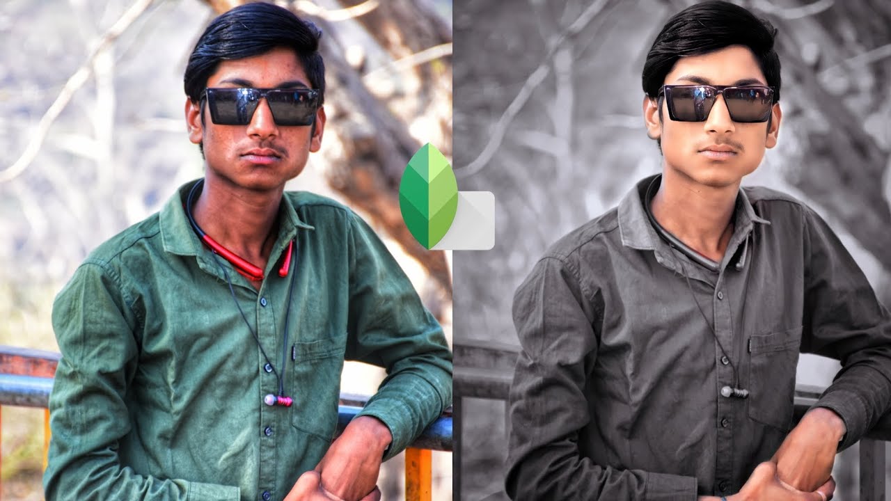 #snapseed se photo ke background me black रग करे #photo - YouTube