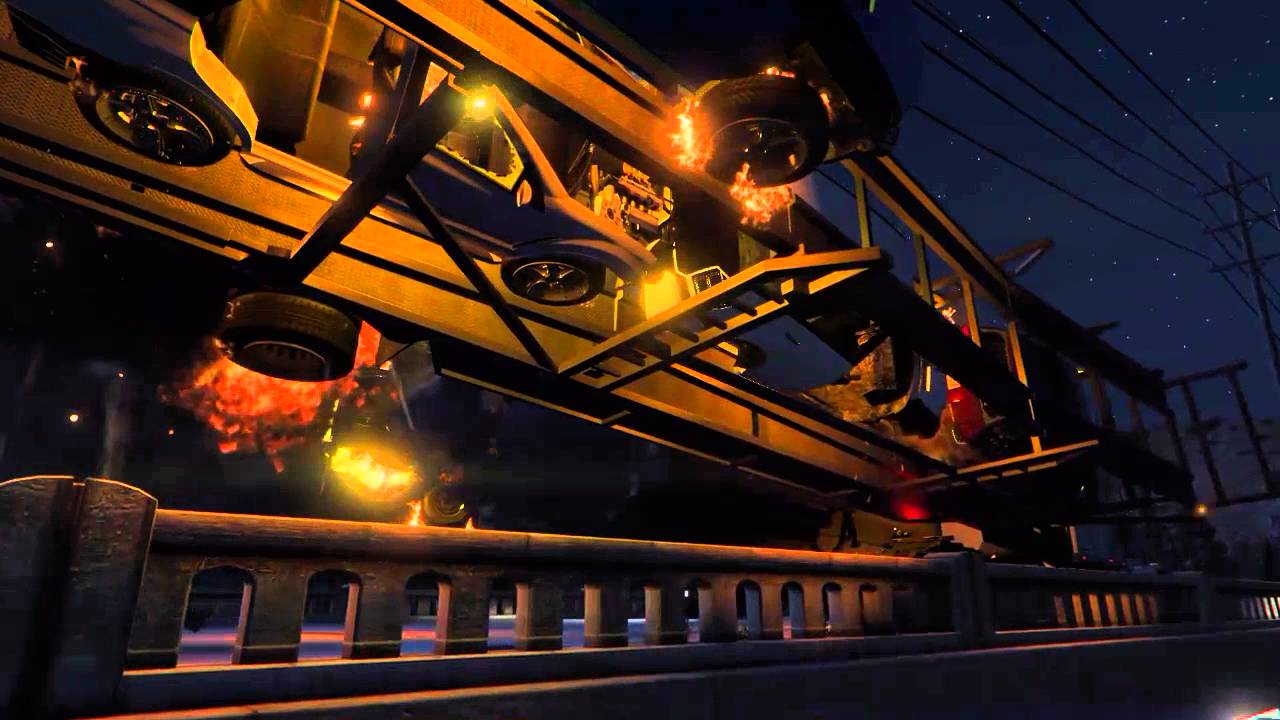 GTA 5 Car Carrier Truck Explosion ! - YouTube